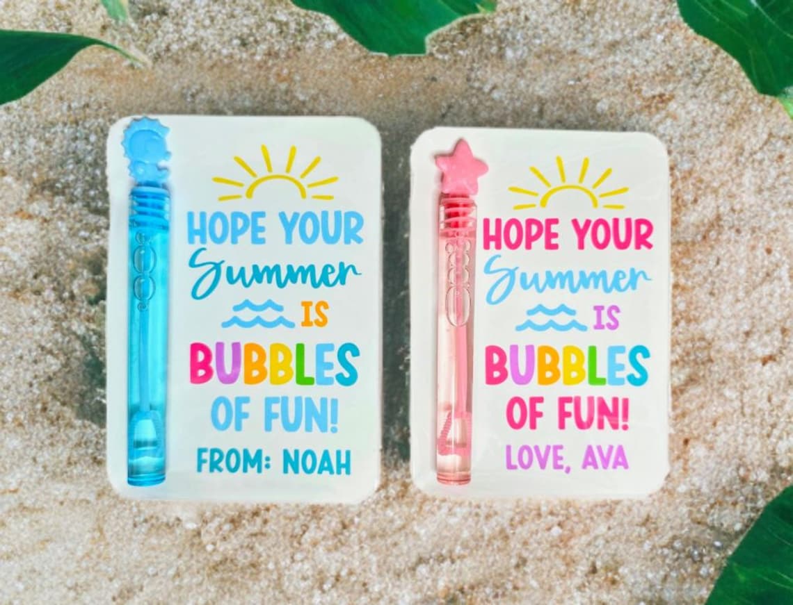 Bubble Summer Favors, End of School Favors, Summer Favors, Kids Class ...