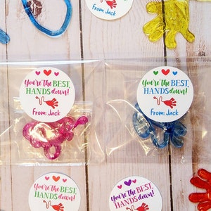 Sticky Hand Valentines, Toy Valentines, Personalized Valentines, Class ...