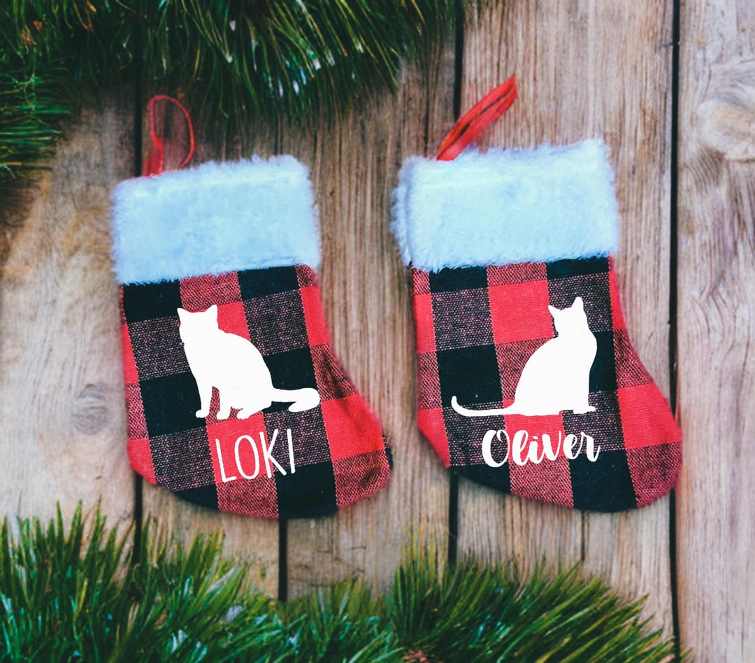 Personalized Pet Mini Stocking, Pet Mini Stocking, Mini Cat Stocking, 6 ...