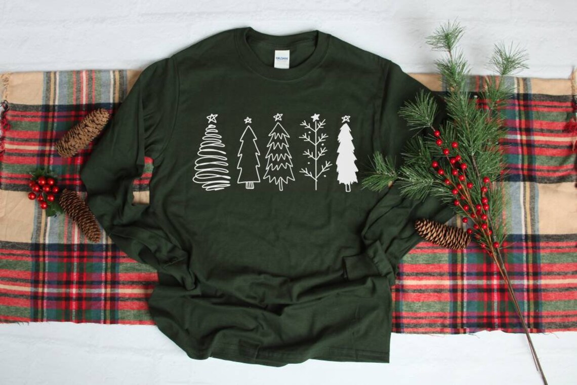 Christmas Tree Shirt, Christmas Long Sleeve, Christmas Tree Long Sleeve ...