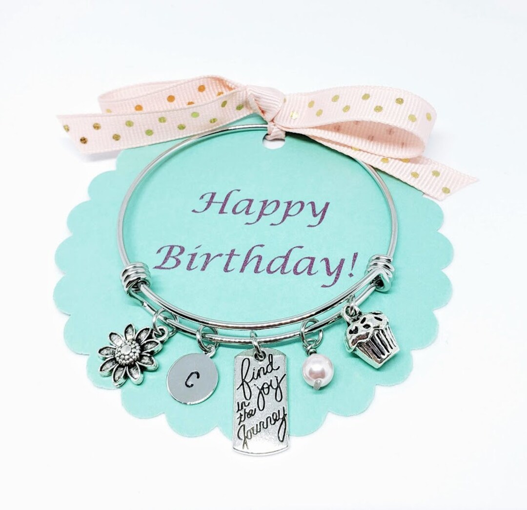 Personalized Birthday Gift, Birthday Bangle, Birthday Gift for Her ...