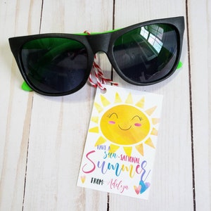 End of School Favors, Sunglasses Favors, Summer Class Favors, End of ...