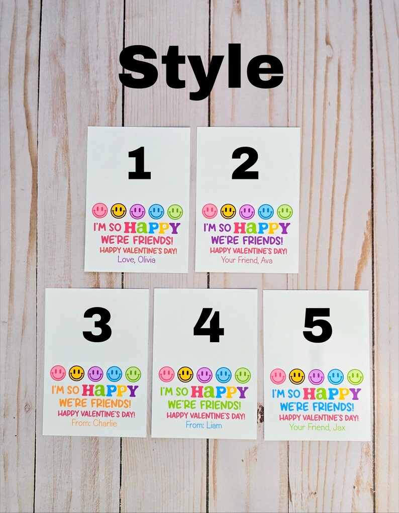 Smiley Valentines, Toy Valentines, Kids Class Valentines, Smile Class ...