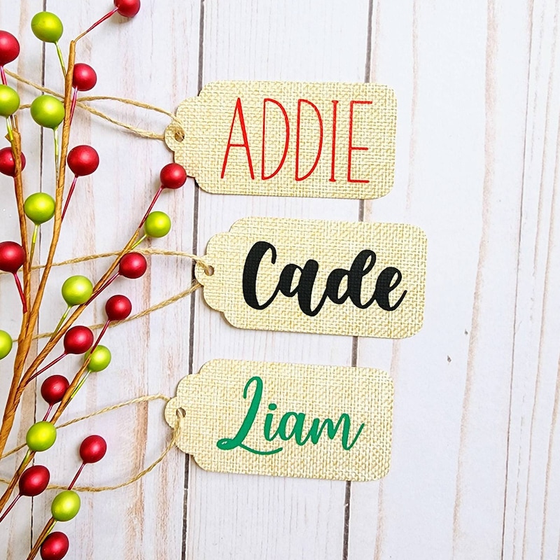 Burlap Name Tags - Etsy