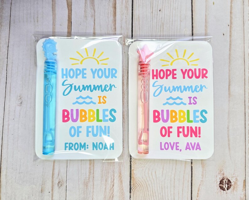 Bubble Summer Favors, End of School Favors, Summer Favors, Kids Class ...