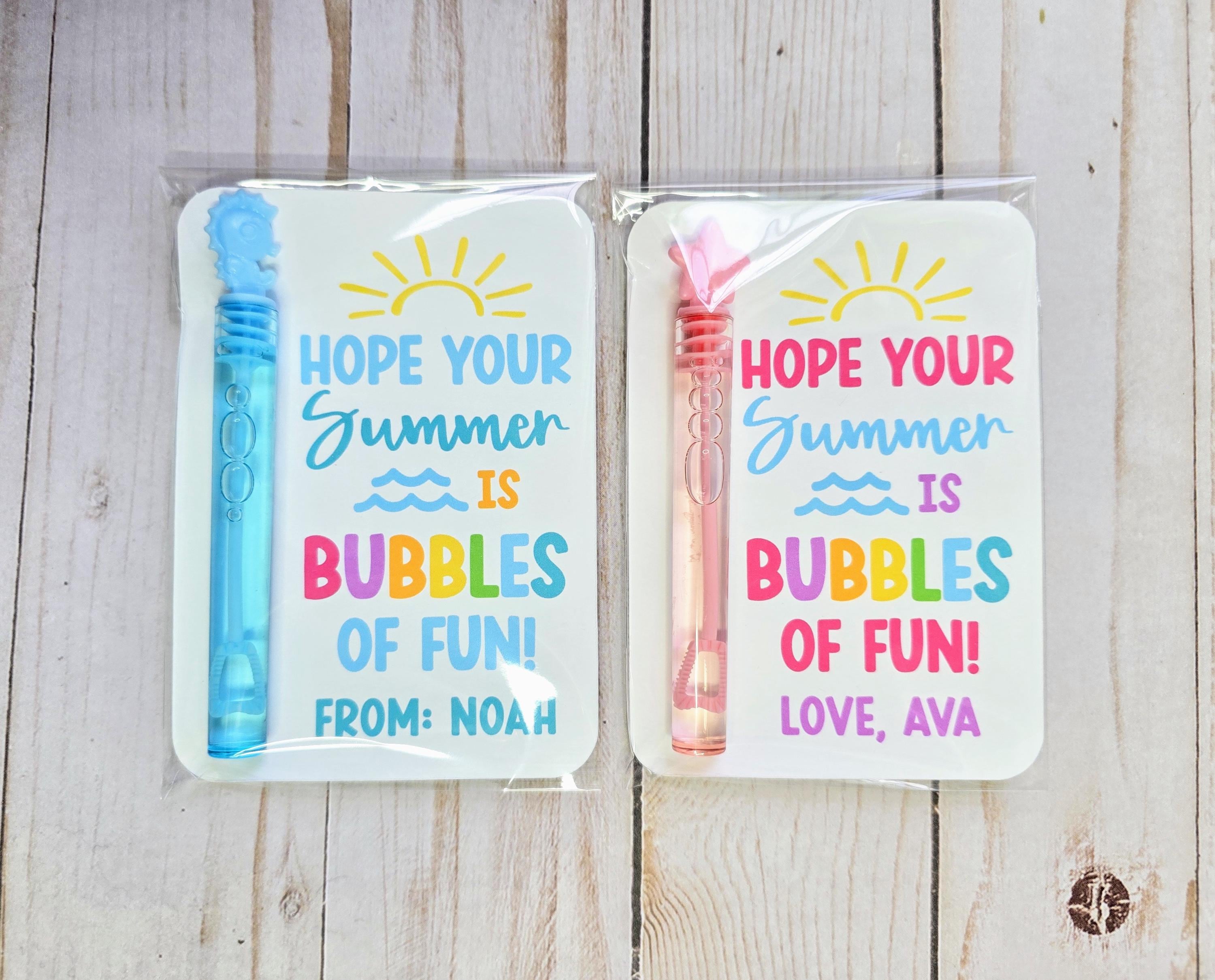 Bubble Summer Favors, End of School Favors, Summer Favors, Kids Class ...