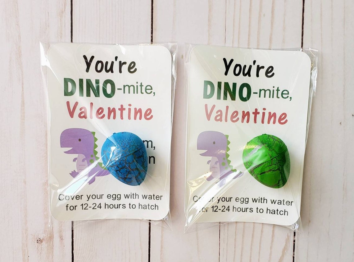 Dinosaur Valentines Kids Valentines Dinosaur Egg Valentines | Etsy