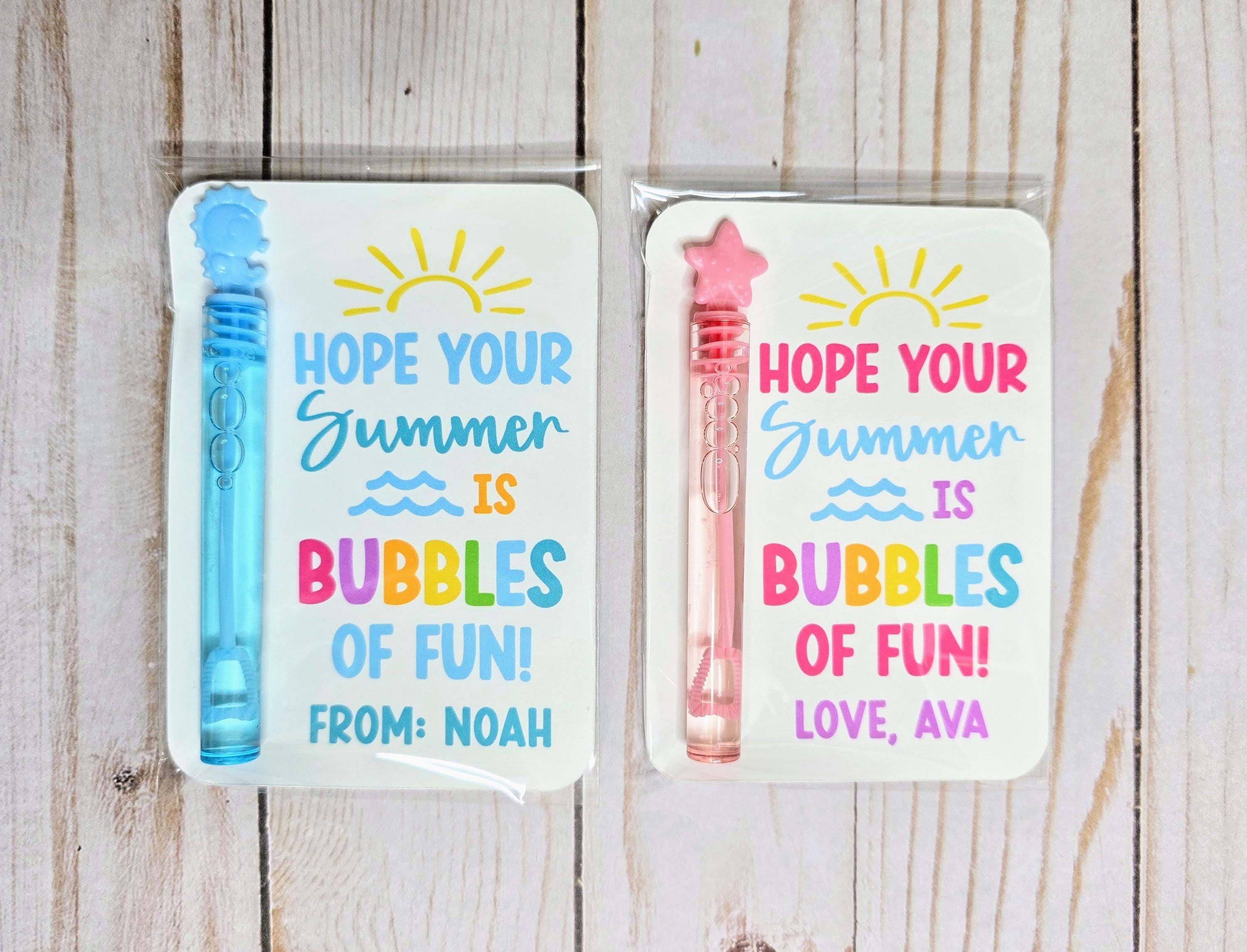 Bubble Summer Favors, End of School Favors, Summer Favors, Kids Class ...