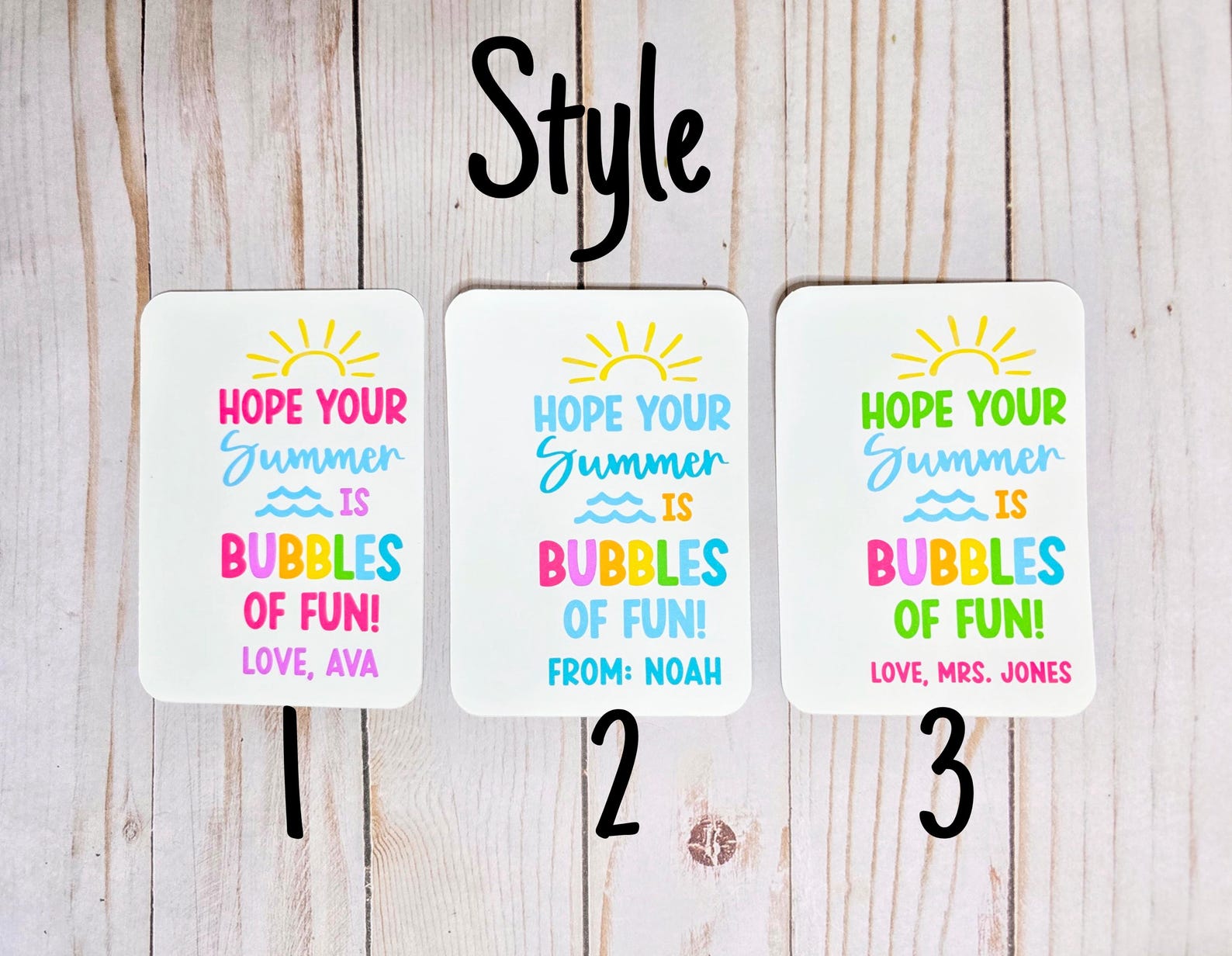 Bubble Summer Favors, End of School Favors, Summer Favors, Kids Class ...