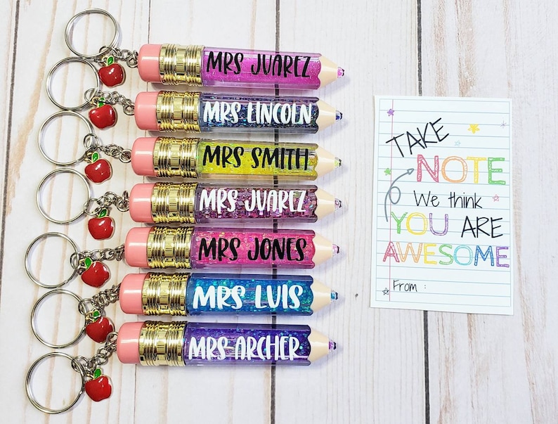 Teacher Keychain Teacher Gift School Year Teacher Gift - Etsy