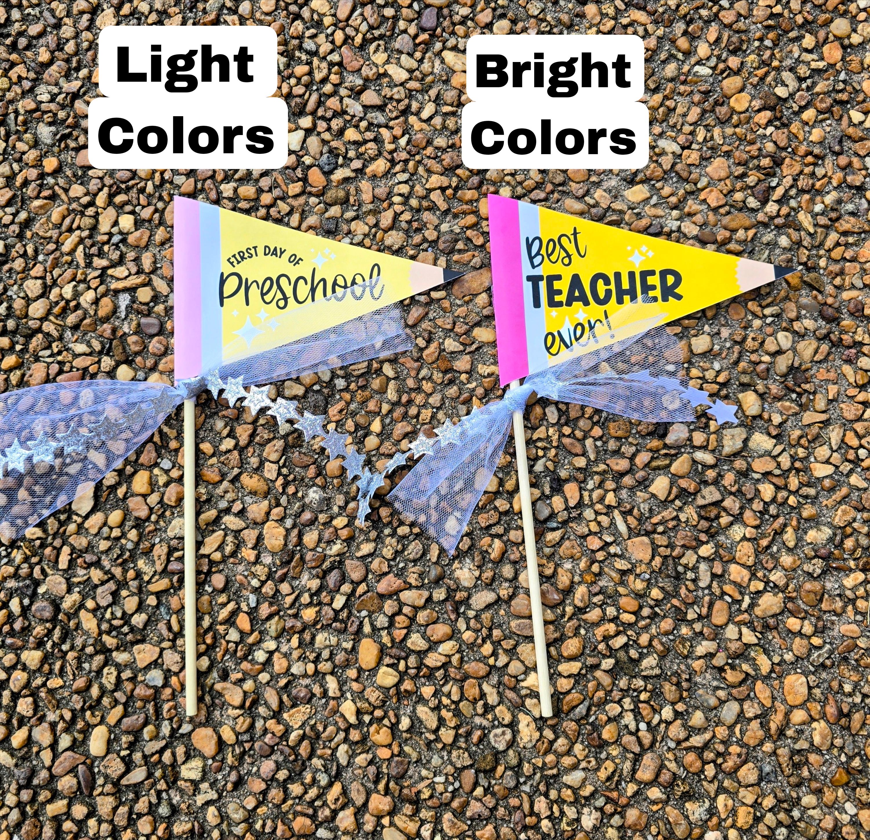 DIGITAL Teacher Appreciation Pennant Flag, Printable Best Teacher Sign ...
