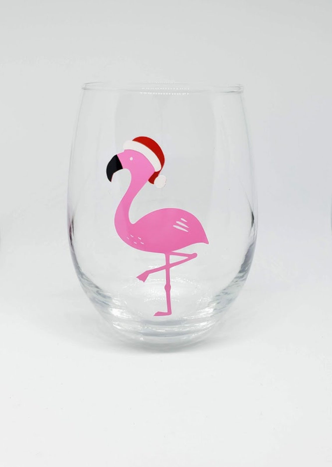 Flamingo Wine Glass Beach Christmas Beach Christmas T Etsy