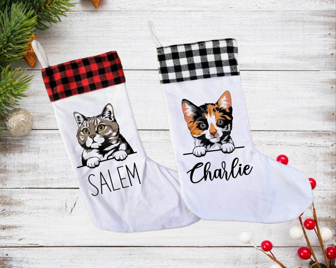 Custom Cat Stocking, Velvet Cat Stocking, Cat Breed Stocking, Pet ...