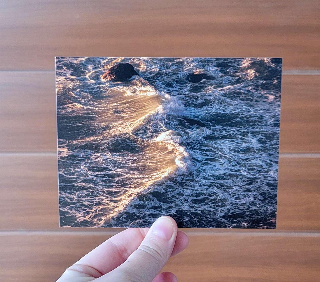 Ocean Card, Waves Post Card, Surf, Blank Ocean Post Card, Travel Post ...