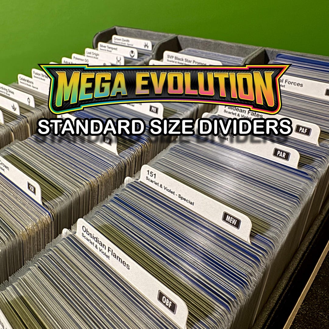 Trading Card Dividers, Standard Size | Labeled With Expansion Details ...