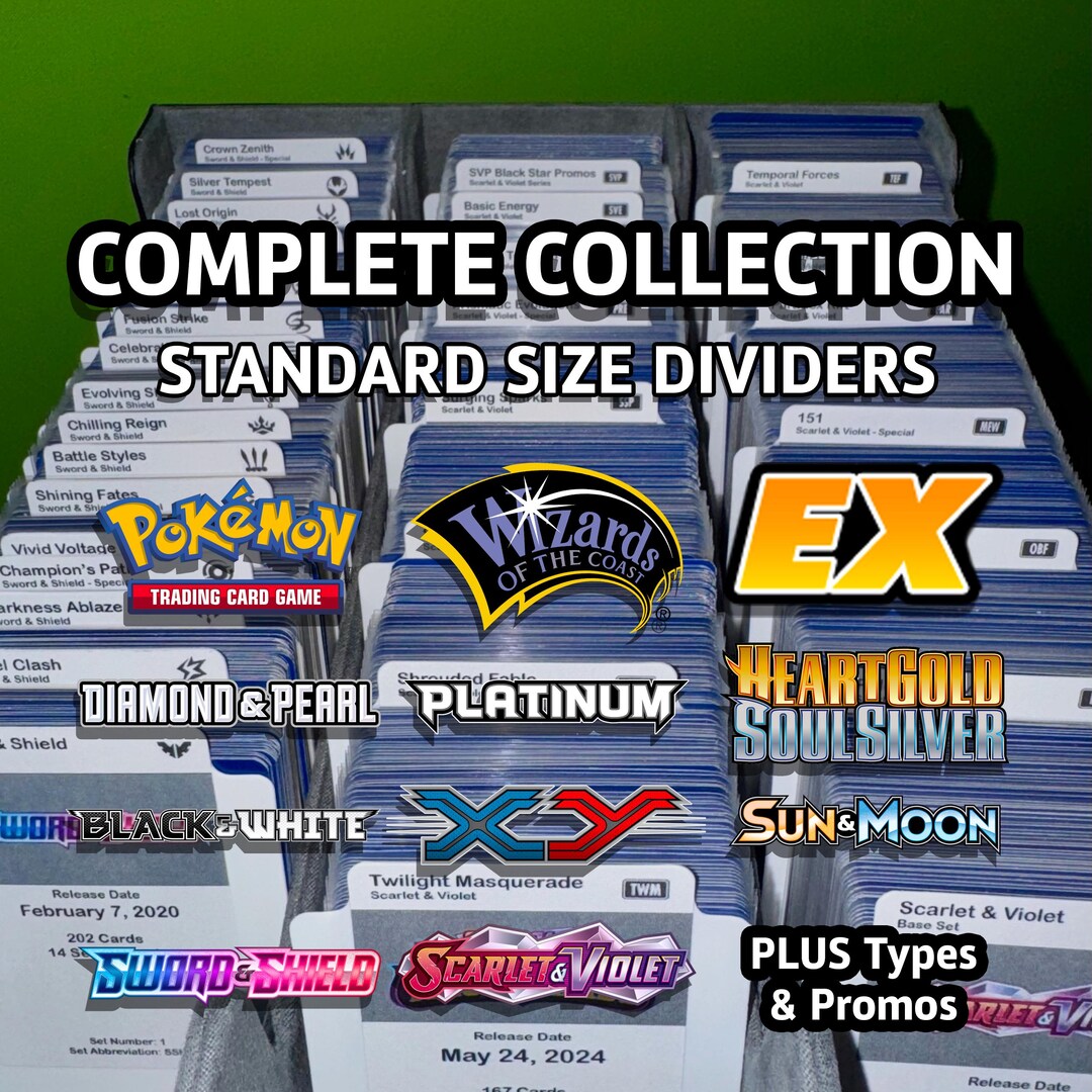 COMPLETE COLLECTION | Trading Card Dividers, Standard Size | Labeled ...