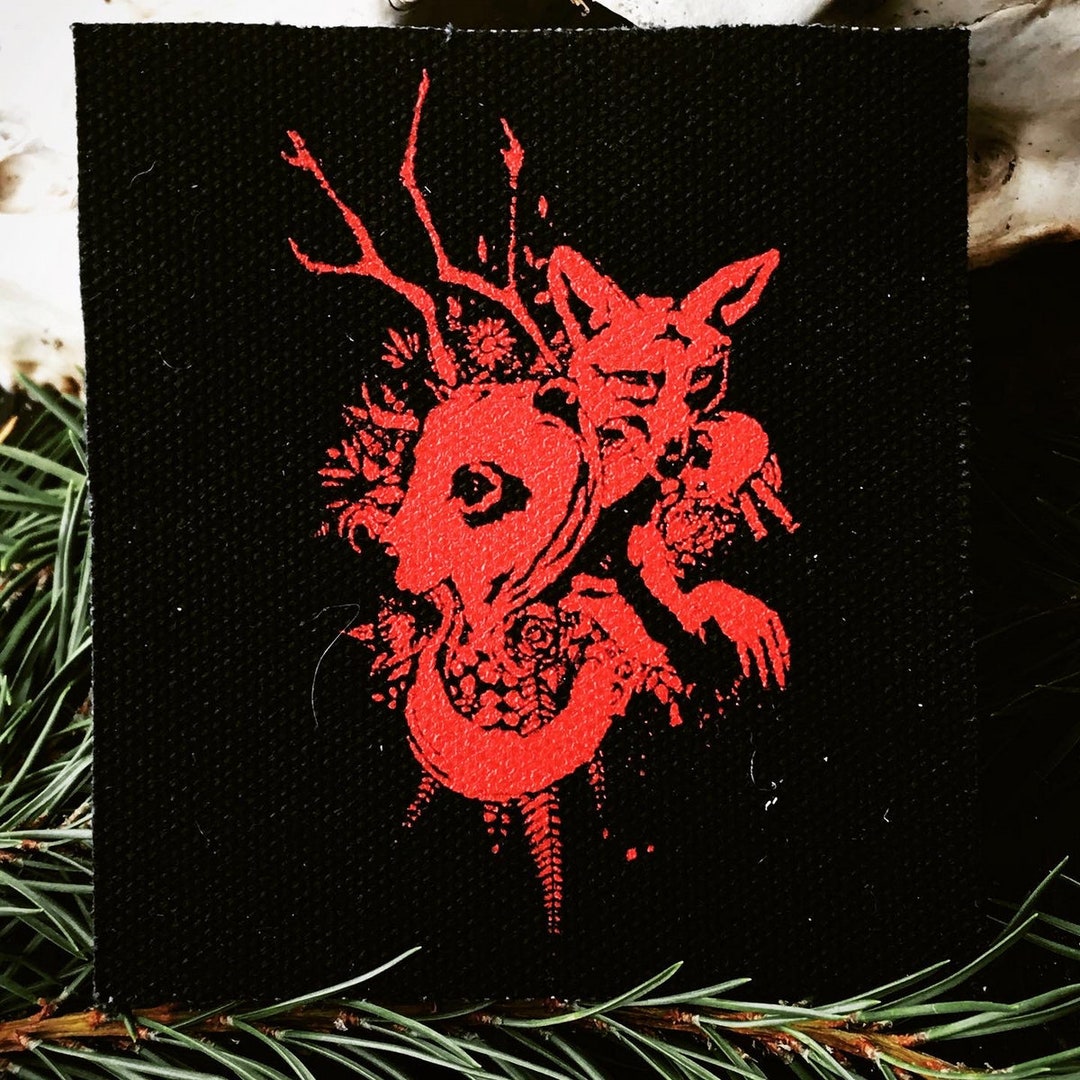 Ire of a Bared Fang 4x4 Patch Red and Black - Etsy