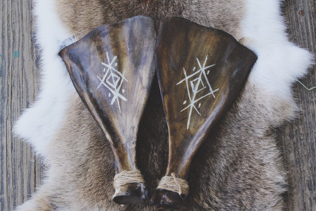 Stained and Sigil Carved Deer Scapula - Etsy
