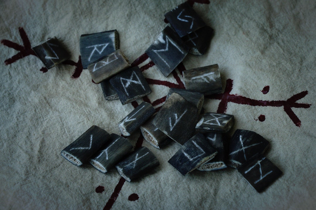 Hand Cut Deer Rib Bone Rune Set - Etsy