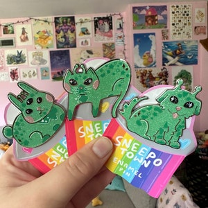 Alien Pets Hard Enamel Pins Original Art - Etsy
