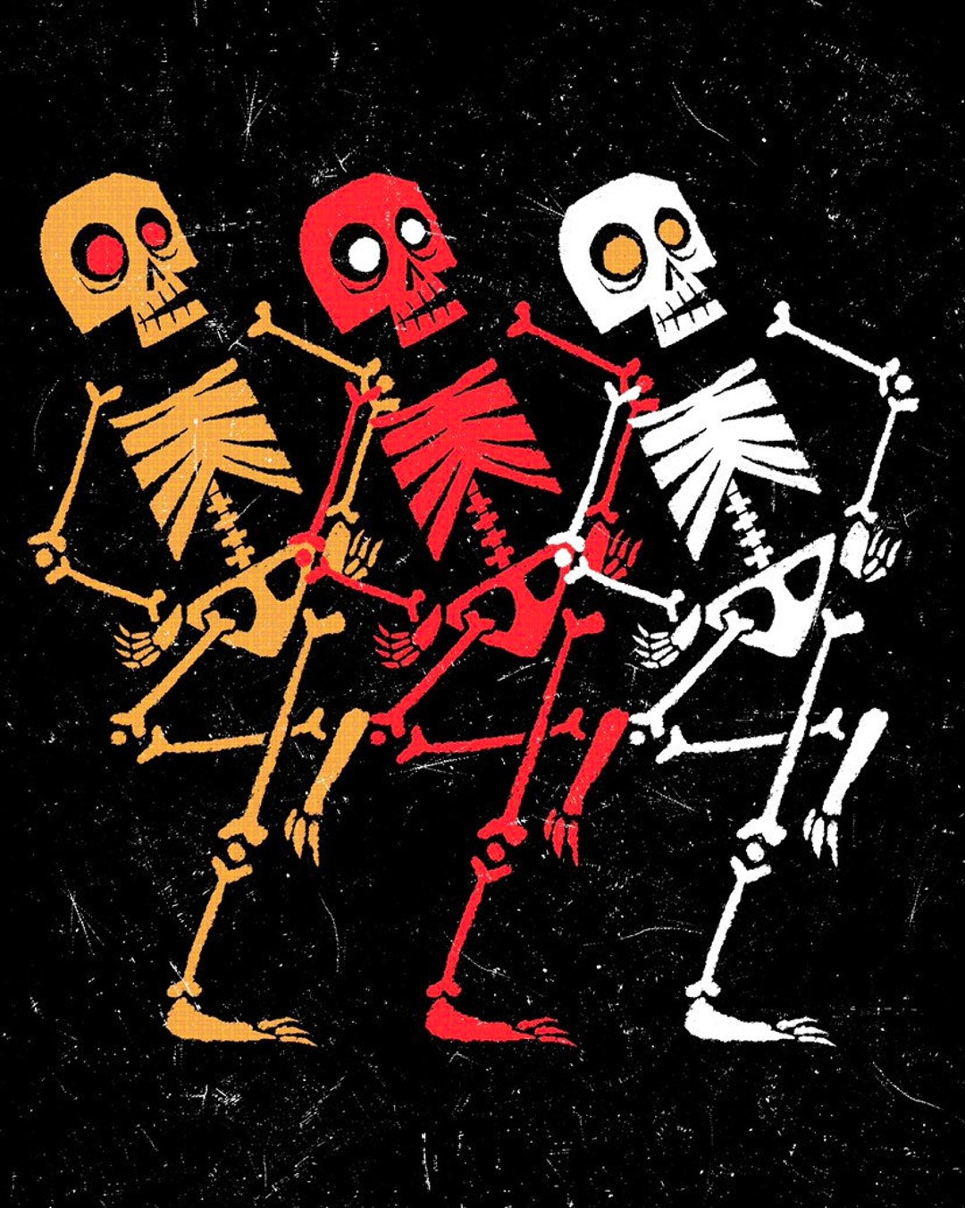 Skeleton Dance Art Print - Etsy