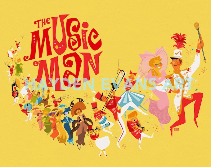 Music Man musical Inspired Illustration Print - Etsy