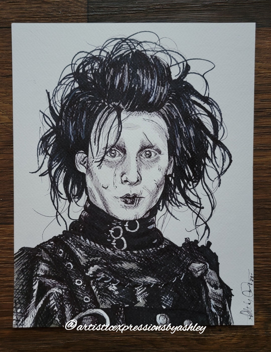 Original Art - Hand Drawn Edward Scissorhands Halloween Art - Etsy