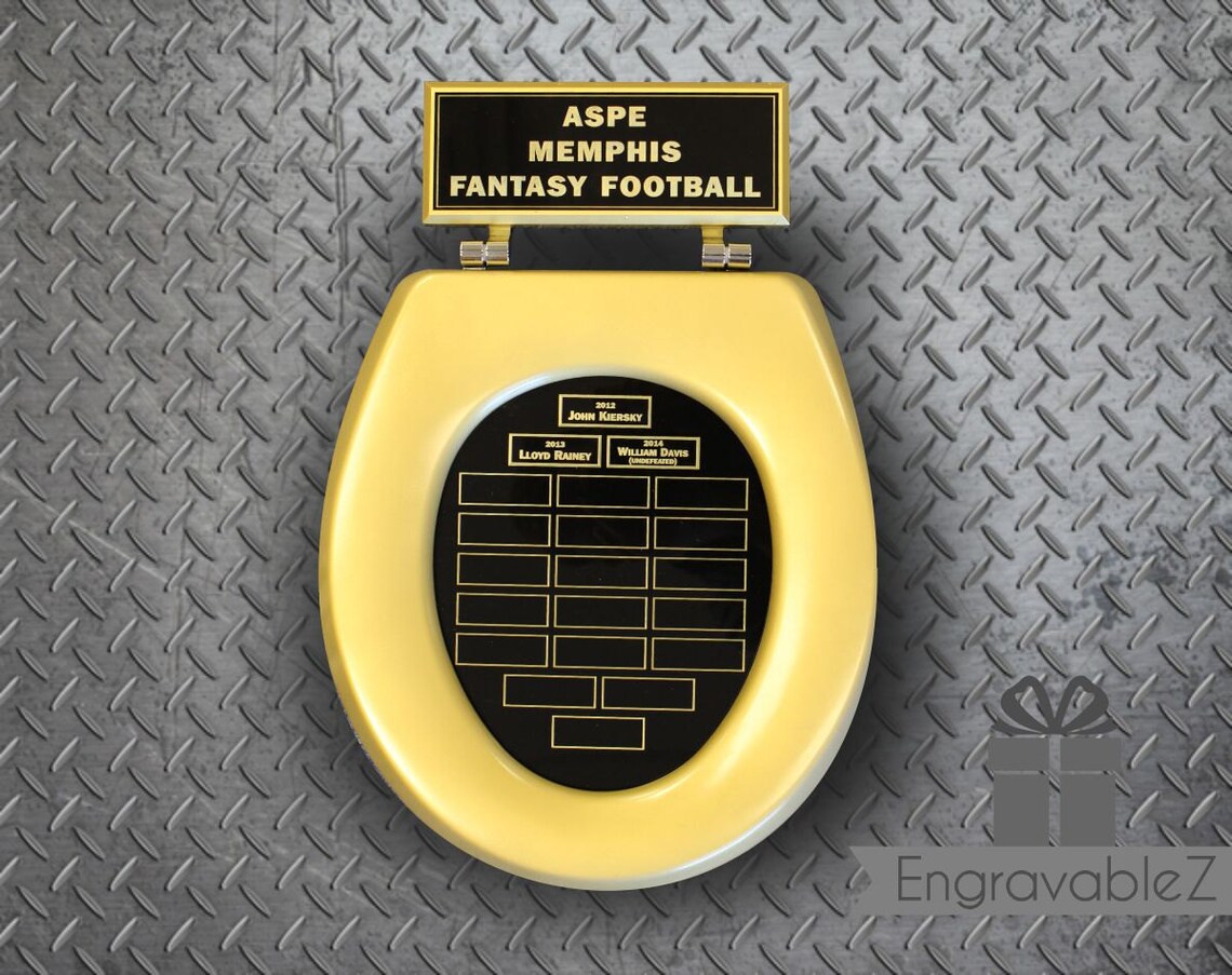 Custom Fantasy Football Plaque - Toilet Bowl Champions - Etsy