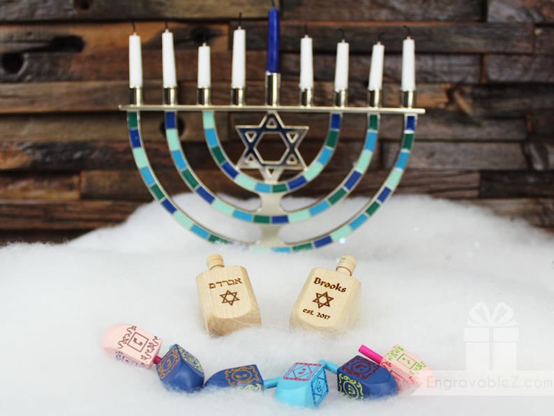 Custom Engraved Chanukkah Dreidel With Ornament Option - Etsy