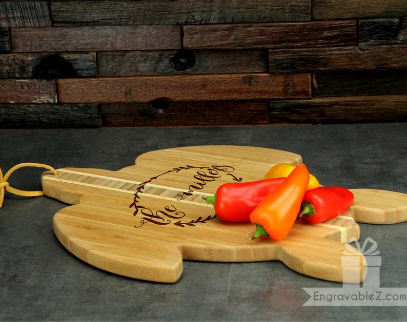 Custom Engraved Sea Turtle Bamboo Cutting Board/Decorative | Etsy