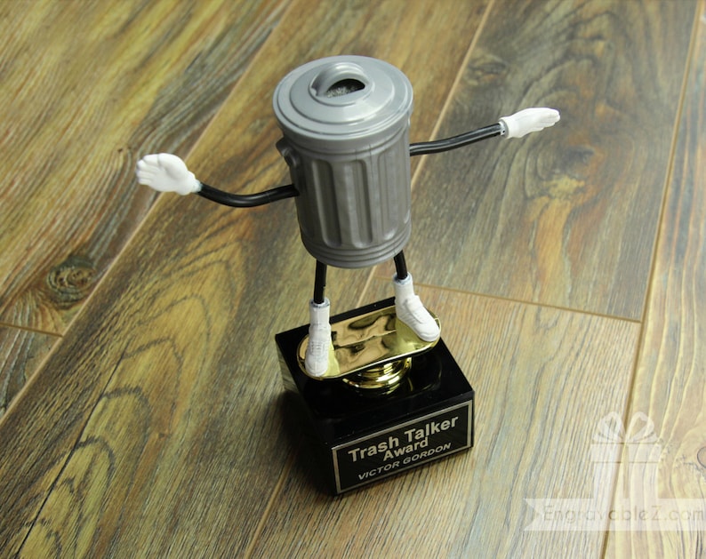 Fantasy Football Trophy - Bendy the Trash Talker - Trash Can Trophy ...