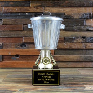 Fantasy Football Trophy - Take Out the Trash - Trash Can Trophy ...