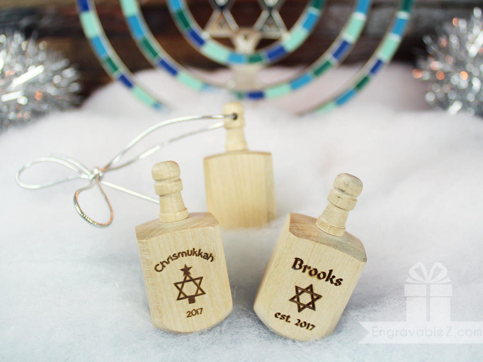 Custom Engraved Chanukkah Dreidel With Ornament Option - Etsy