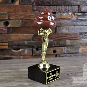 Poop Emoji - the Biggest Poophead Trophy - Funny Poop Head Custom ...