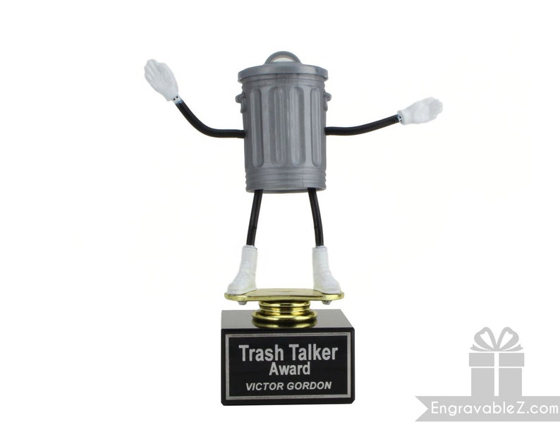 Fantasy Football Trophy - Bendy the Trash Talker - Trash Can Trophy ...