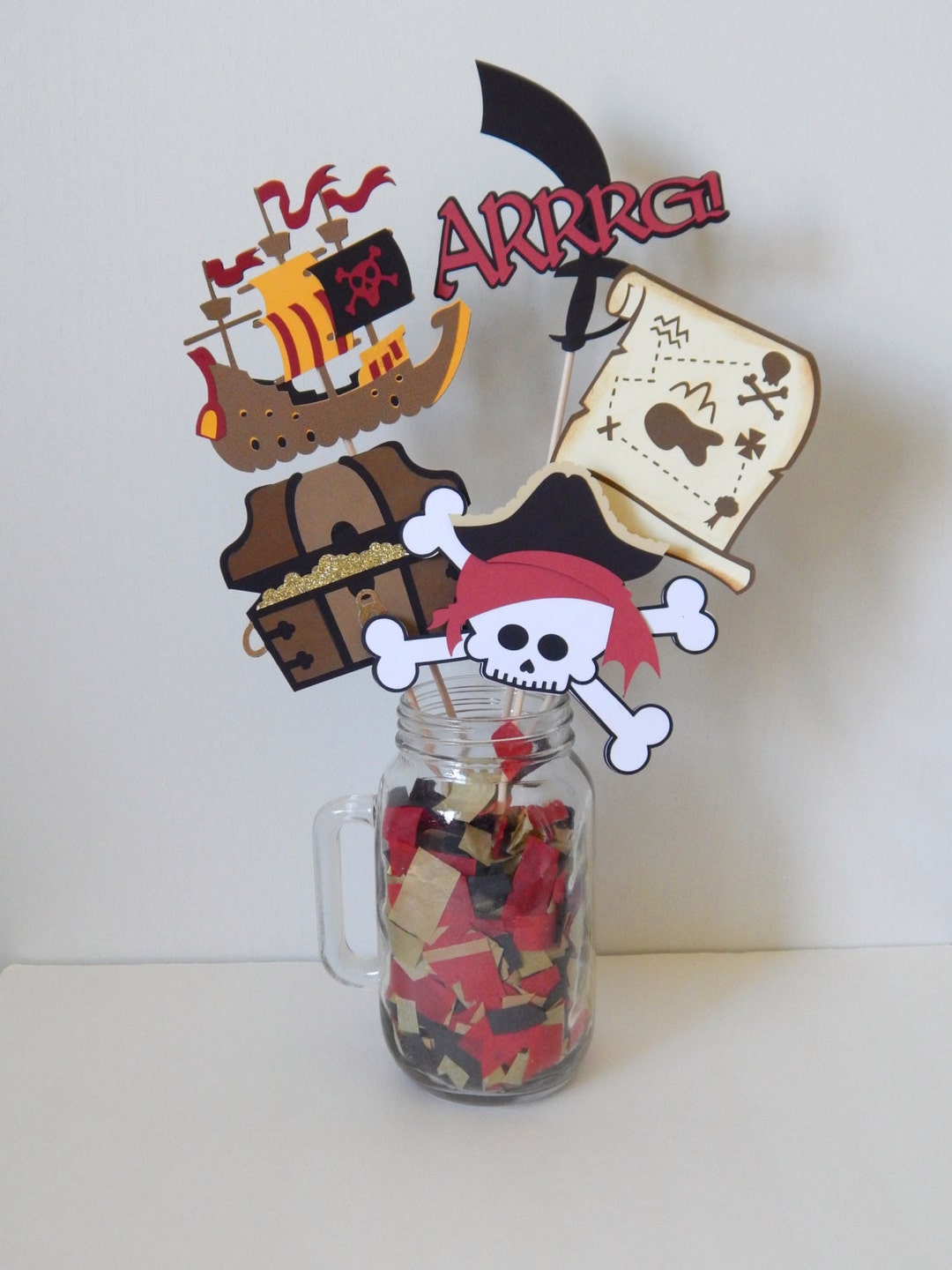 Pirate Party Centerpiece, Pirate Birthday Party, Argg Pirate Party ...