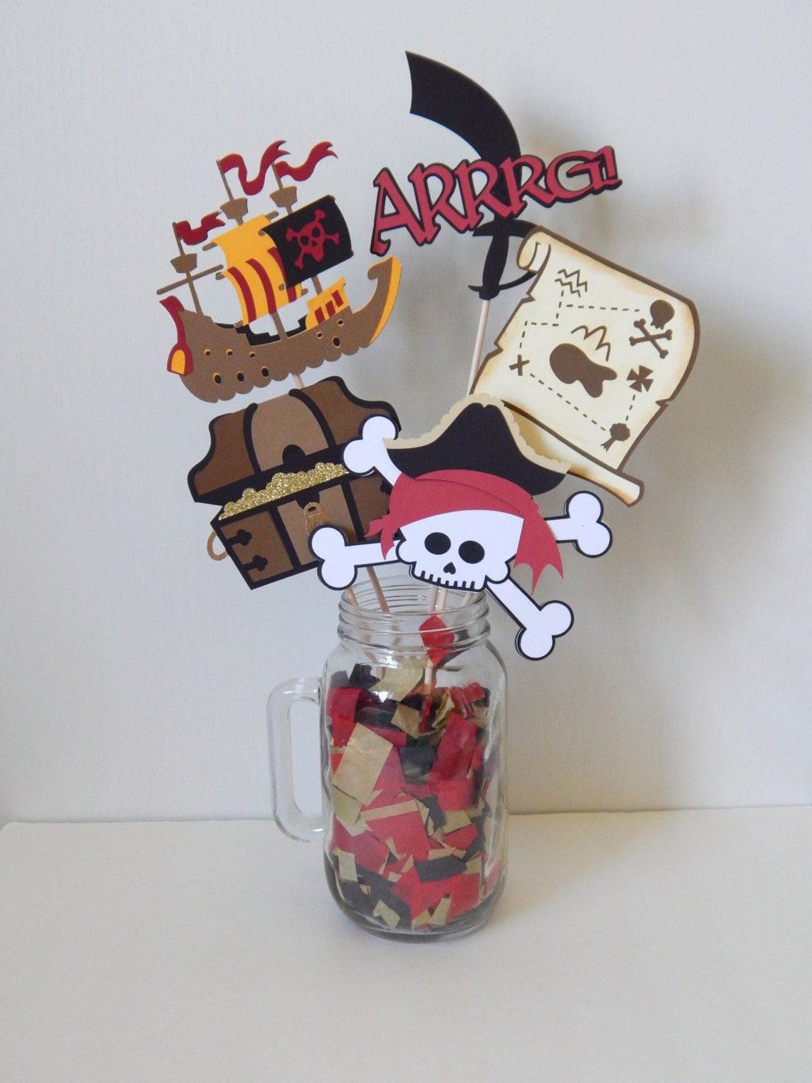 Pirate Party Centerpiece Pirate Birthday Party Argg Pirate - Etsy