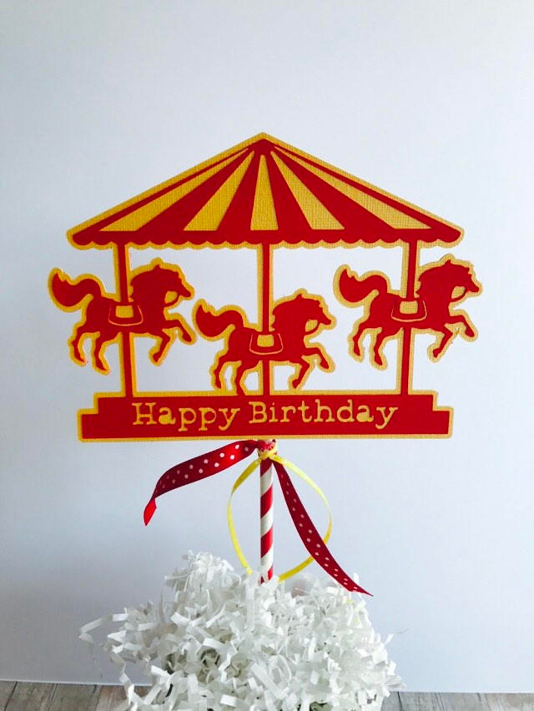 Carnival Party Cake Topper, Carousel Cake Topper, Circus Party Cake ...