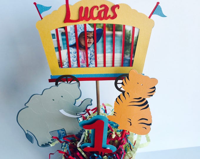 Carnival Birthday Table Centerpiece, Personalized Circus Party ...