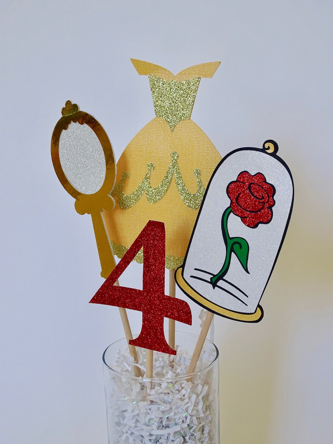 Princess Centerpiece, Belle Princess Birthday Party Decoration, Belle ...