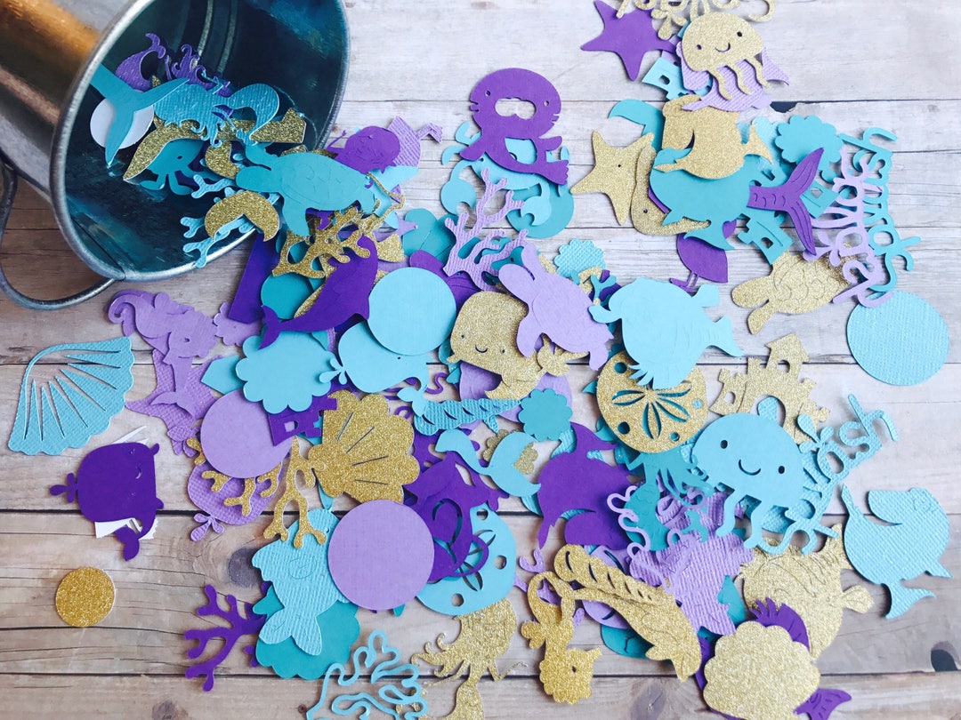 Mermaid Under the Sea Confetti, Party Confetti, Table Mermaid Confetti ...