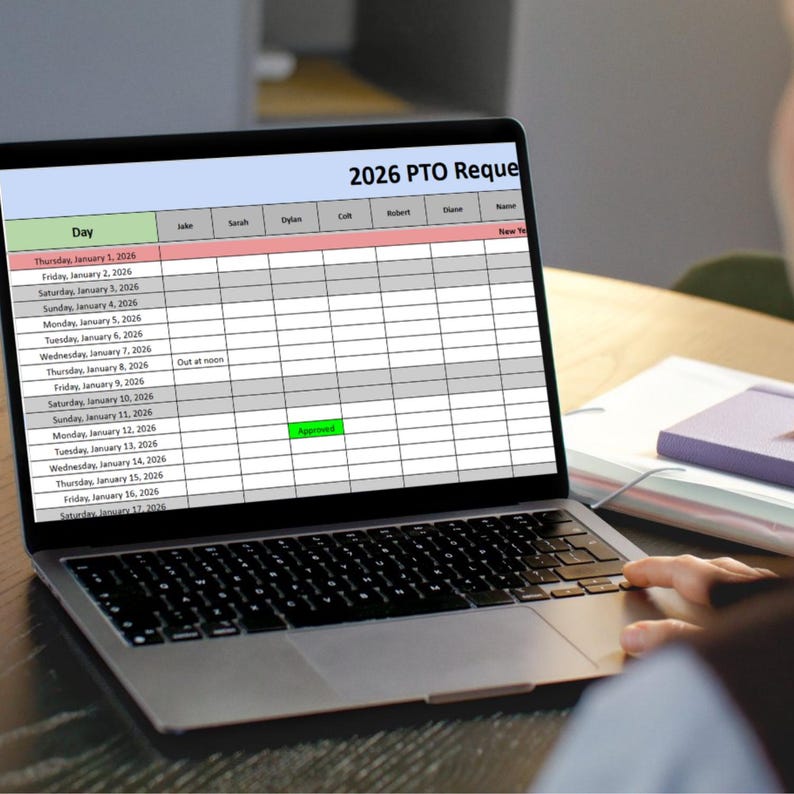 2026 Multiple Employee PTO Tracker - Etsy Australia