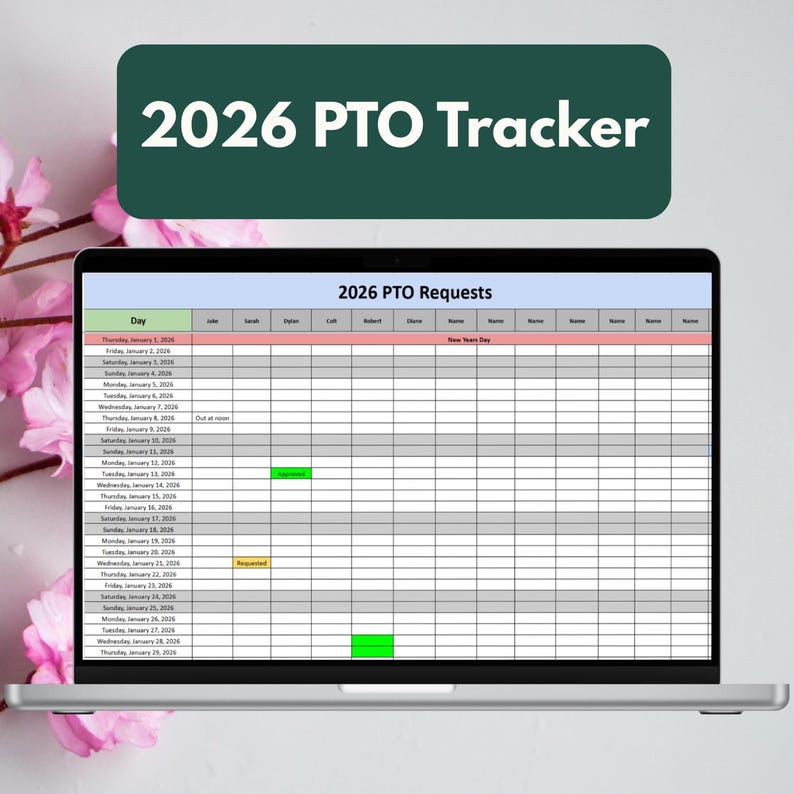 2026 Multiple Employee PTO Tracker - Etsy