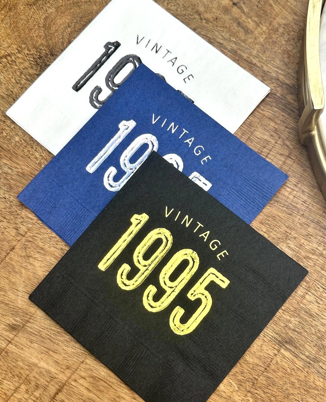 30th Birthday Napkins, Vintage 1995 Cocktail Napkins, Thirtieth Party ...