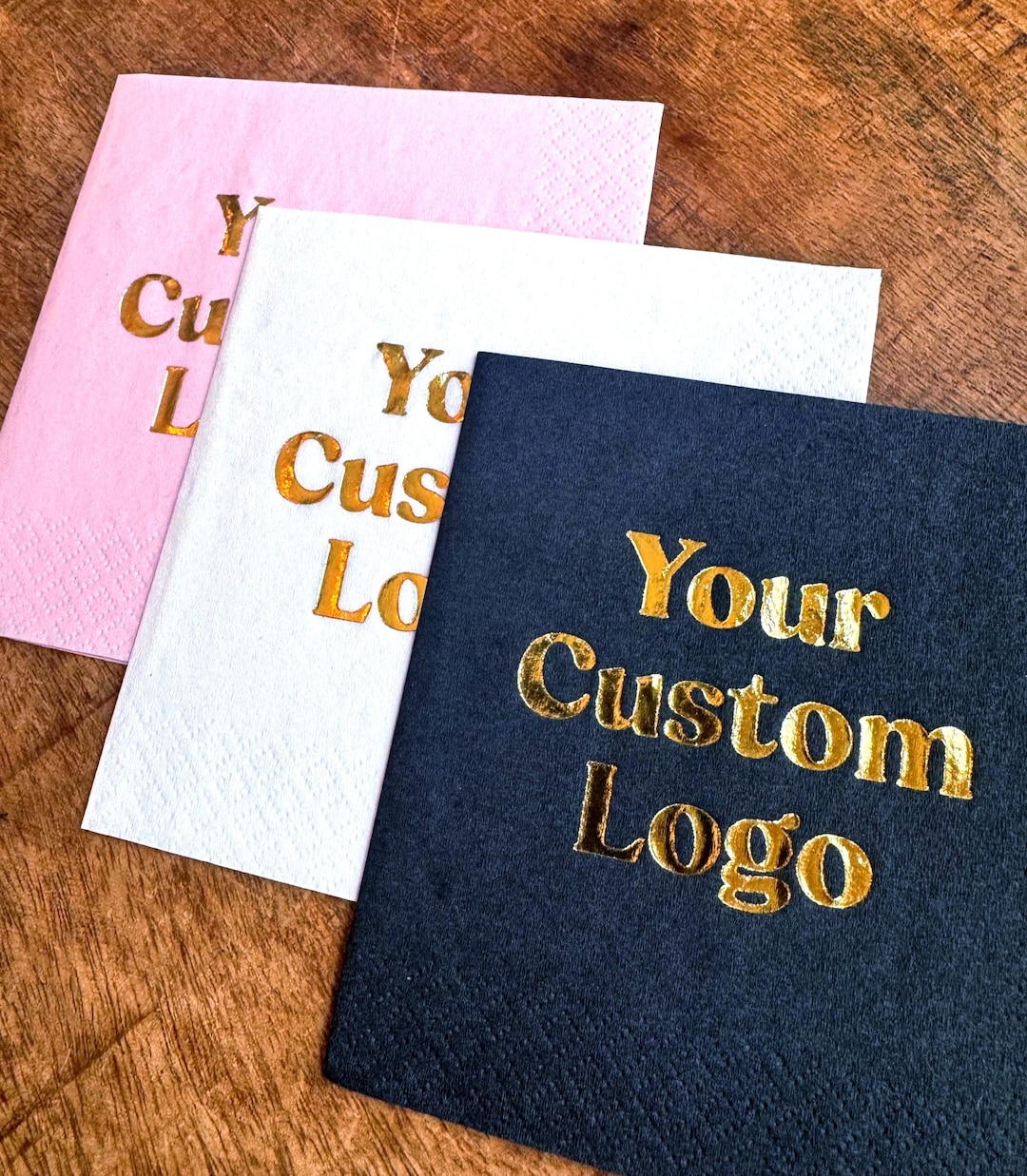 Custom Logo Cocktail Napkins: Personalized Party Table Decorations ...
