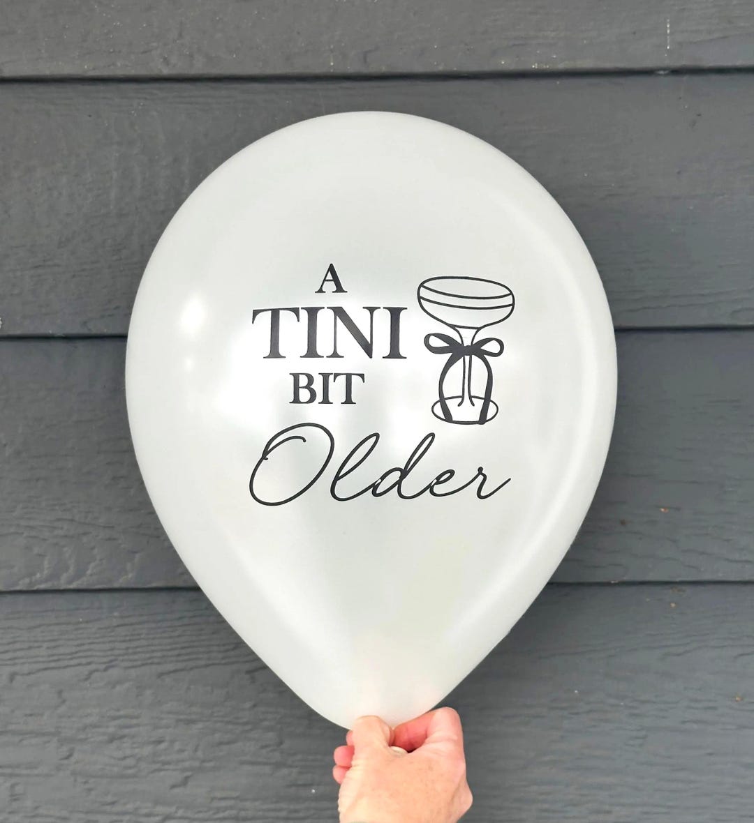 A Tini Bit Older Balloon – Martini-themed Pearl White Party Decoration ...