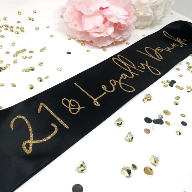 21st Birthday Sash - Etsy