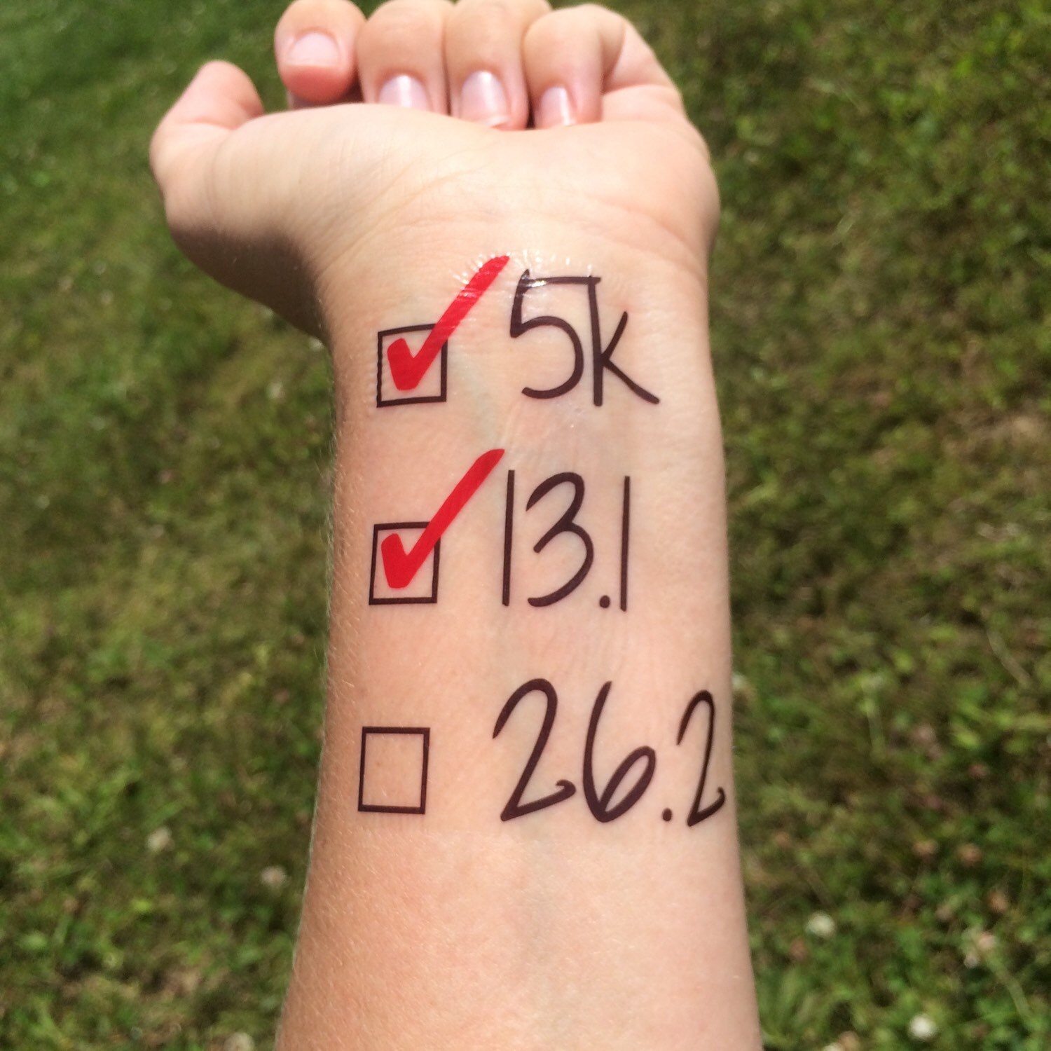 Marathon Tattoo Running Tattoo Temp Tattoo Fake Tattoo | Etsy