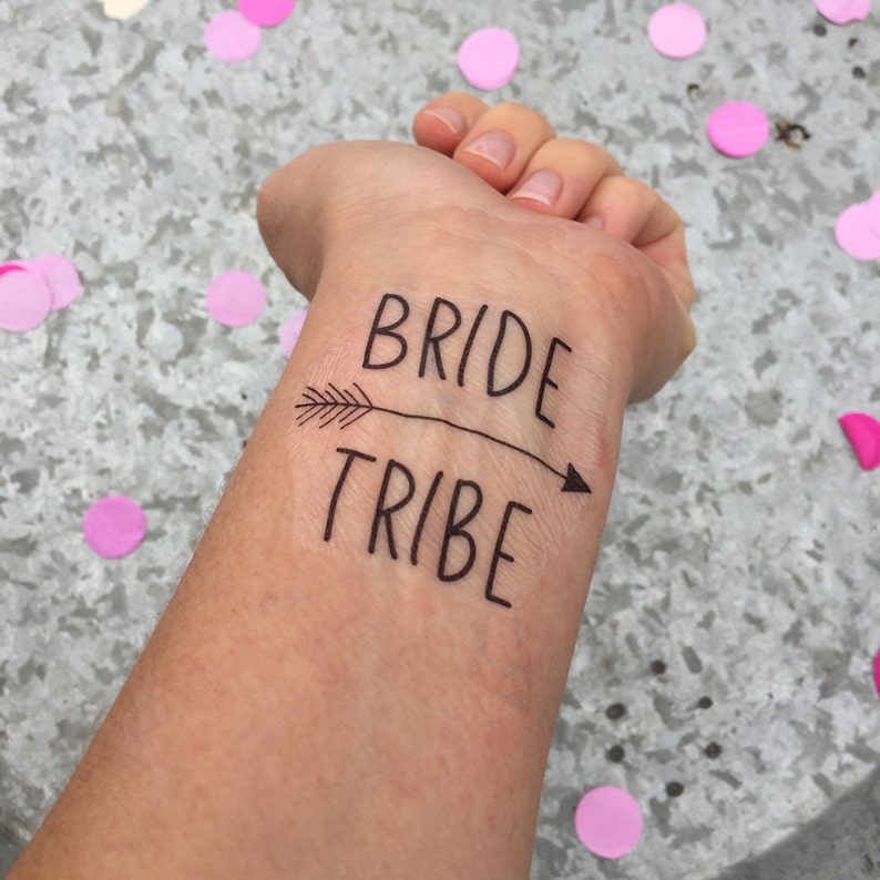 Bride Tribe Bride Tribe Arrow Tattoo Bachelorette Party - Etsy