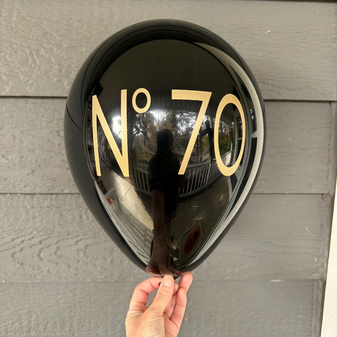 No. 70 Balloon – 70th Birthday Black and Gold Balloon – Classy ...